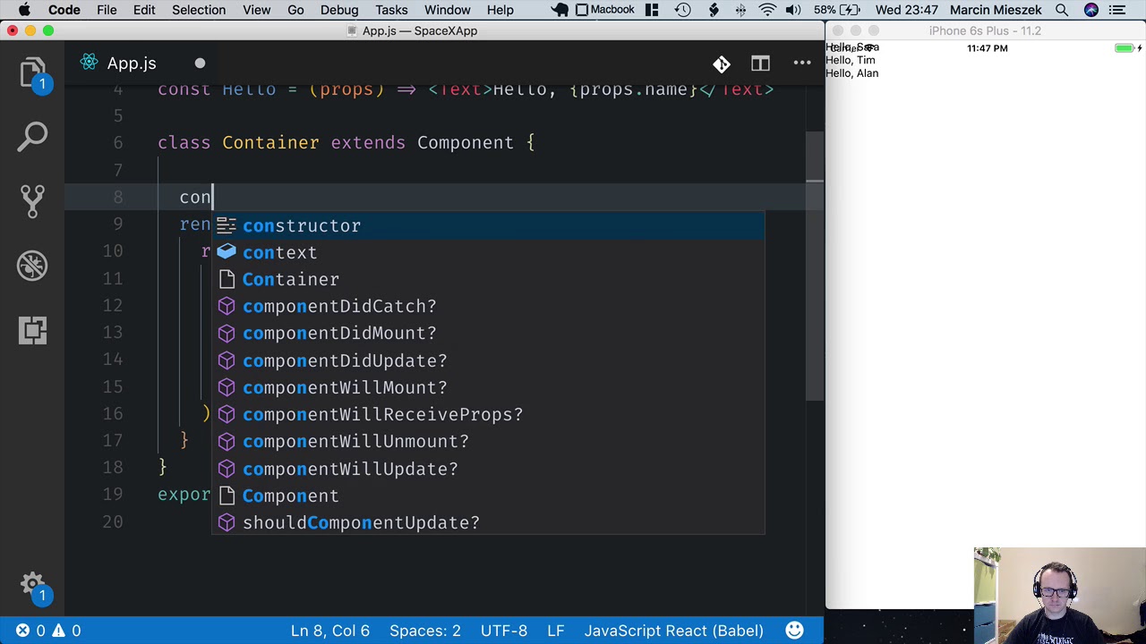 React Native Tutorial - Getting Started #7 - Write Class Component