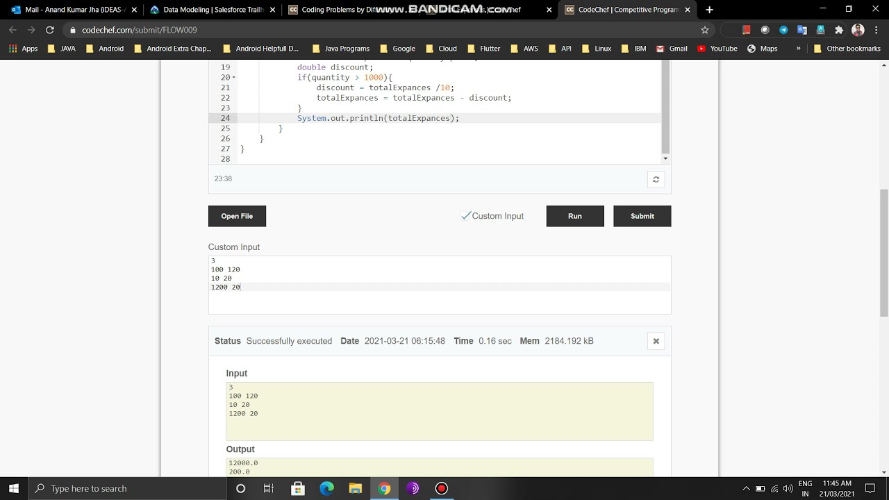 Total Expenses | Codechef Beginner | CodeWithAnand