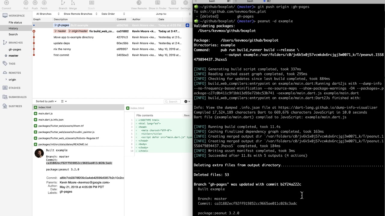Using peanut to deploy your Flutter/Dart web application to GitHub Pages 🥜