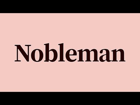 Nobleman Meaning and Definition