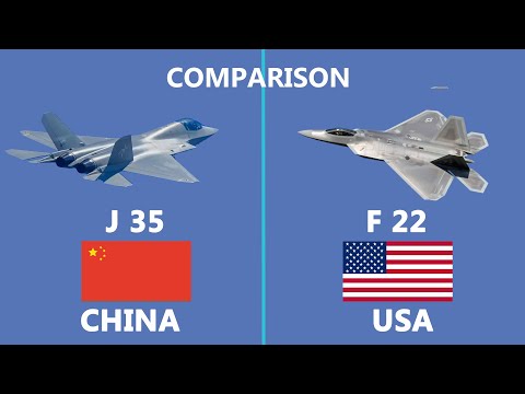 USA's F22 vs China's J35 Comparison of the 5th Gen FIghter jet