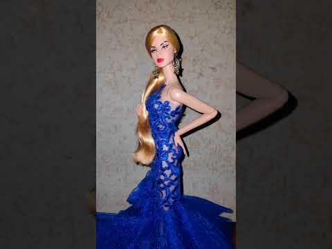 MLB Integrity Toys Royal Blue Laced Tulle Mermaid Gown