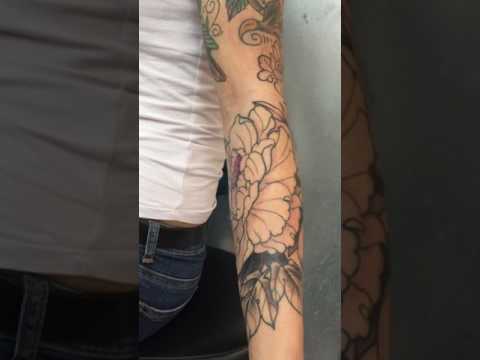 Peony flower, Pomegranate Tattoo