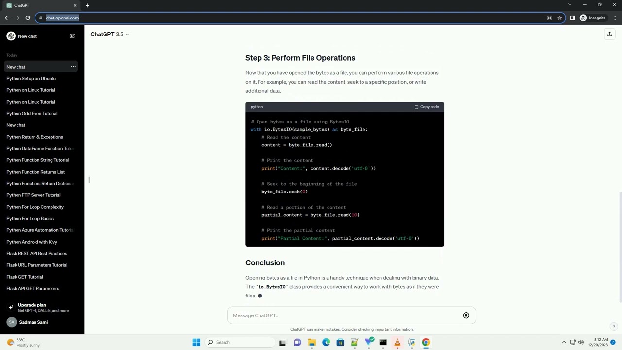 python open bytes as file