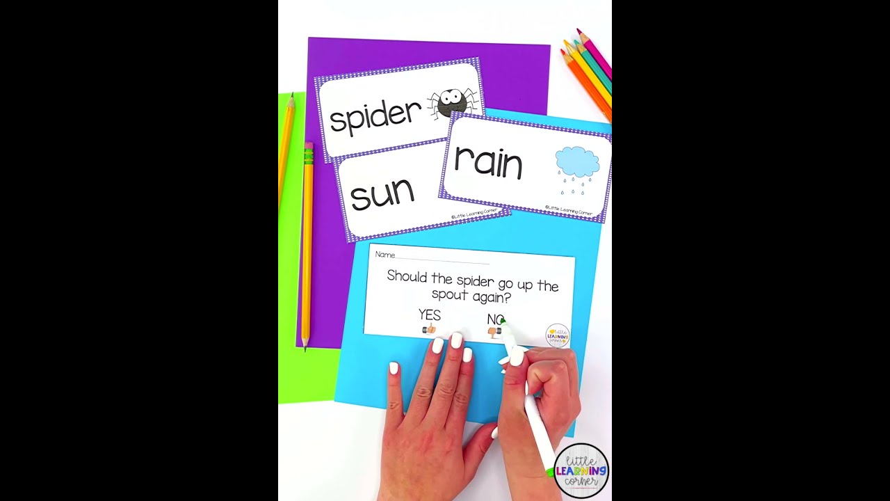 Itsy Bitsy Spider Nursery Rhyme Printables
