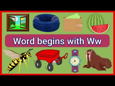 Word begins with Ww- Words that start with Ww letter with picture and phonics