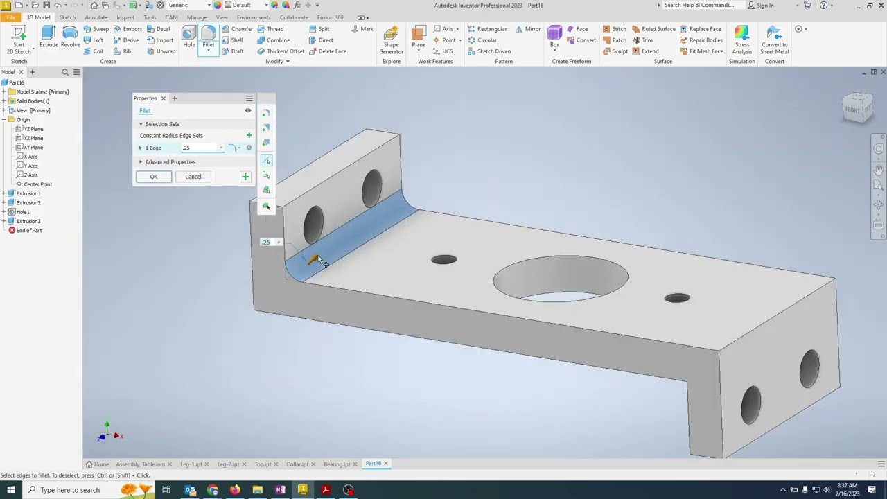 4.5 Shaft Support Assembly - How to model the base parts. Part III: Base-Plate.