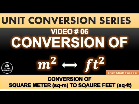 Convert Square Meter to Square Feet | m2 to ft2 | Unit Conversion | Square feet into Square meter