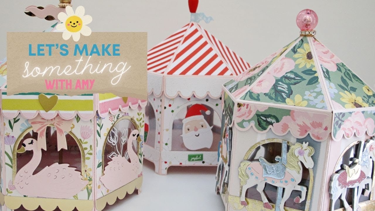 Carousel Gift Box made from ScrapDivaDesigns Die