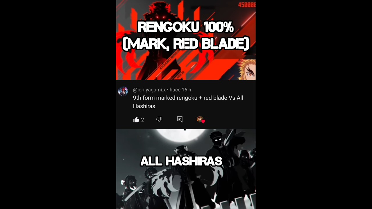 rengoku full power ( Mark, red blade) vs all hashiras
