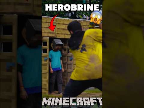 HEROBRINE IN TECHNO GAMERZ'S MINECRAFT WORLD 😱 #shorts #short