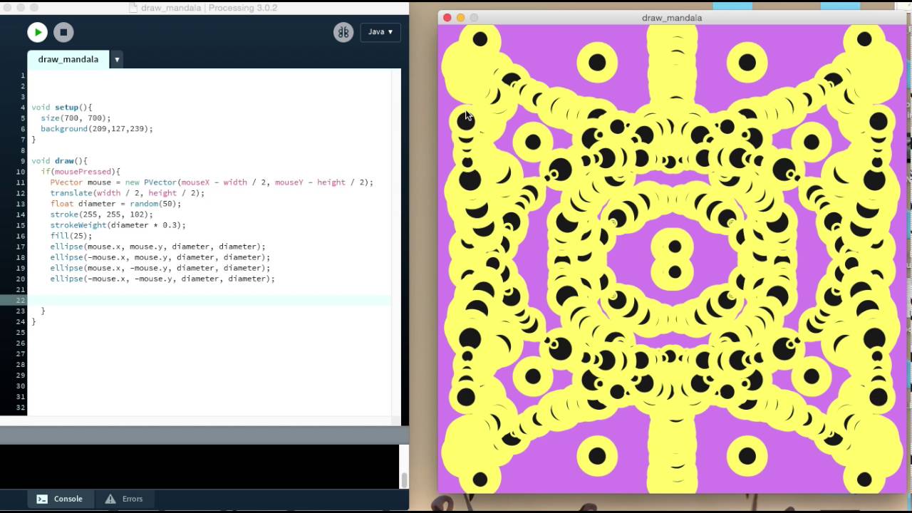 draw mandala using processing