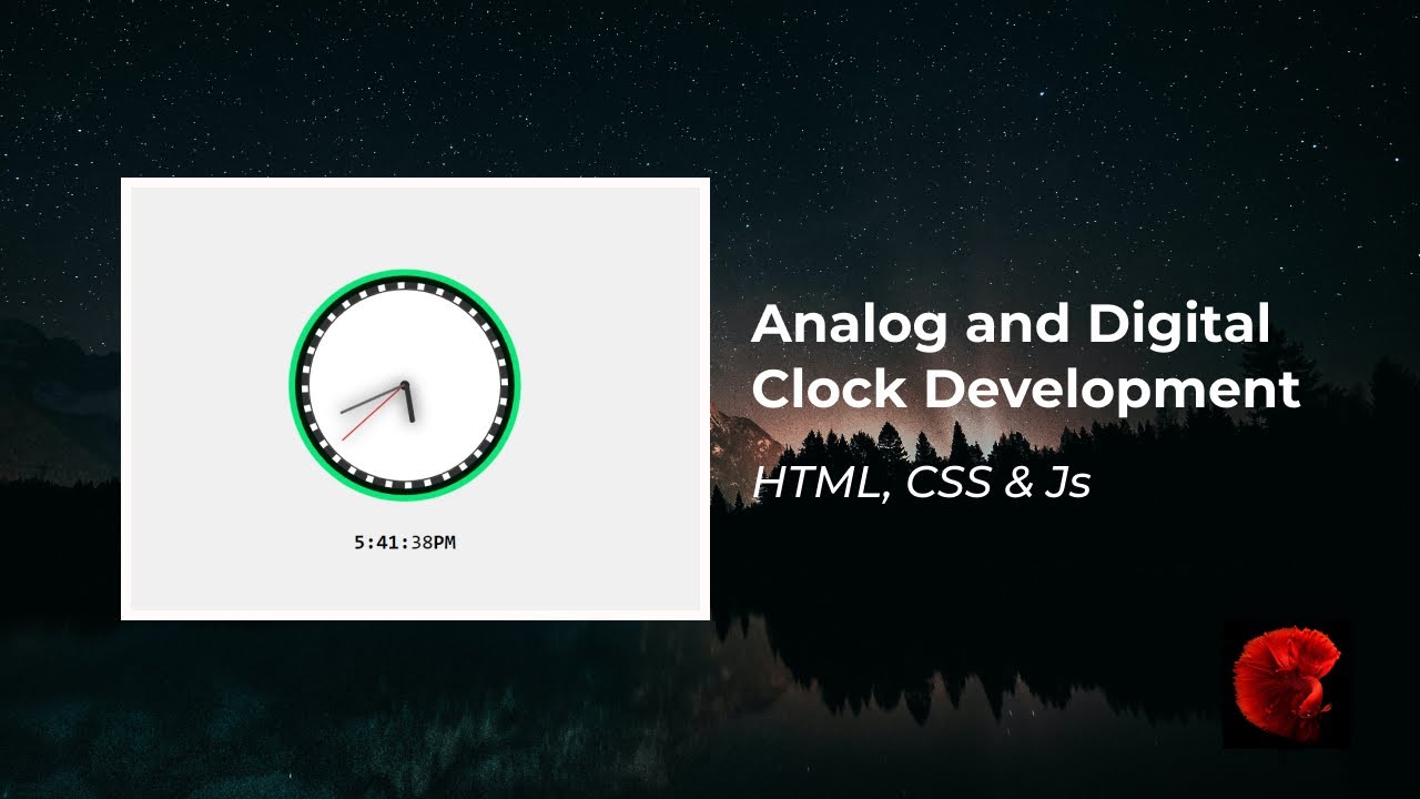 Create Analog and Digital Clock with HTML, CSS & JavaScript