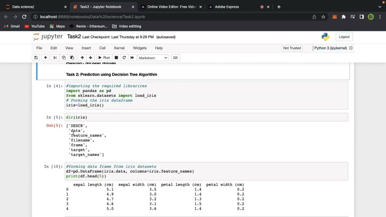 The Sparks Foundation-Data Science And Business Analyst internship Task2 |Machine Learning