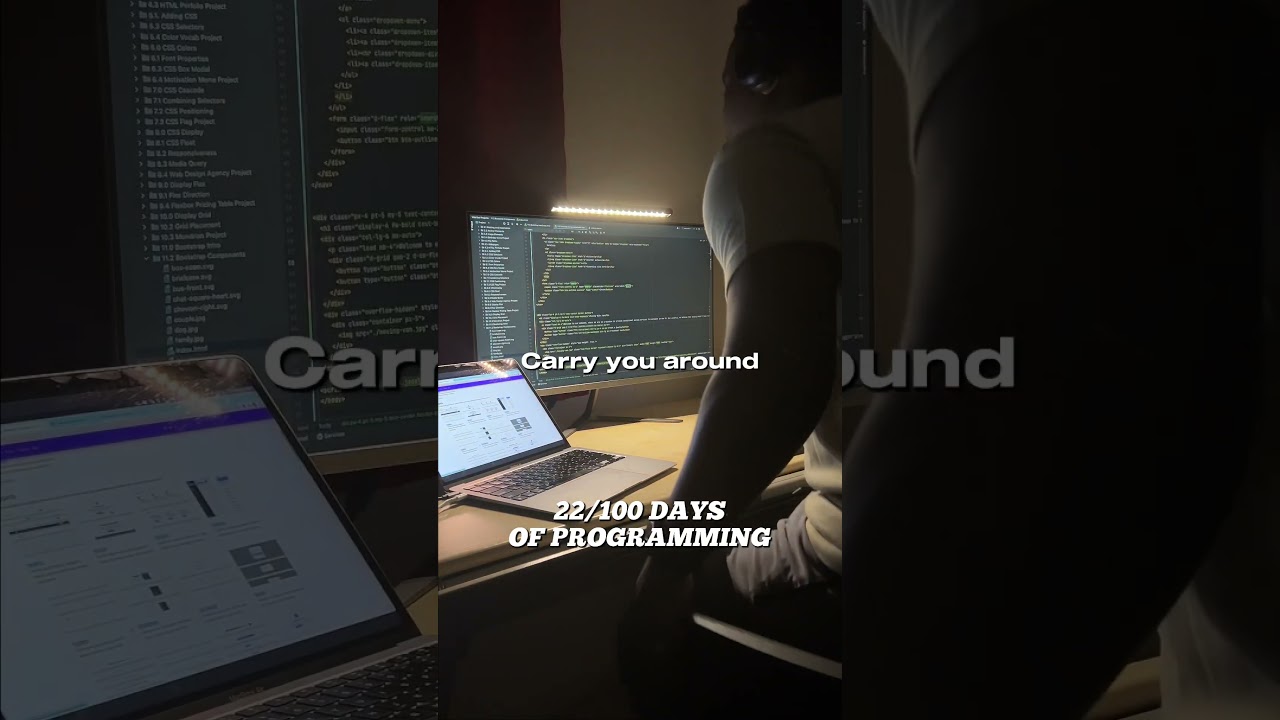22/100, some coding motivation. Almost a quater through! #codewithme #100daysofcode #coder #html #cs