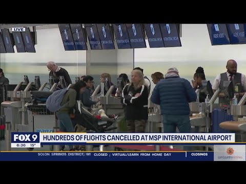 Hundreds of flights canceled at MSP Airport