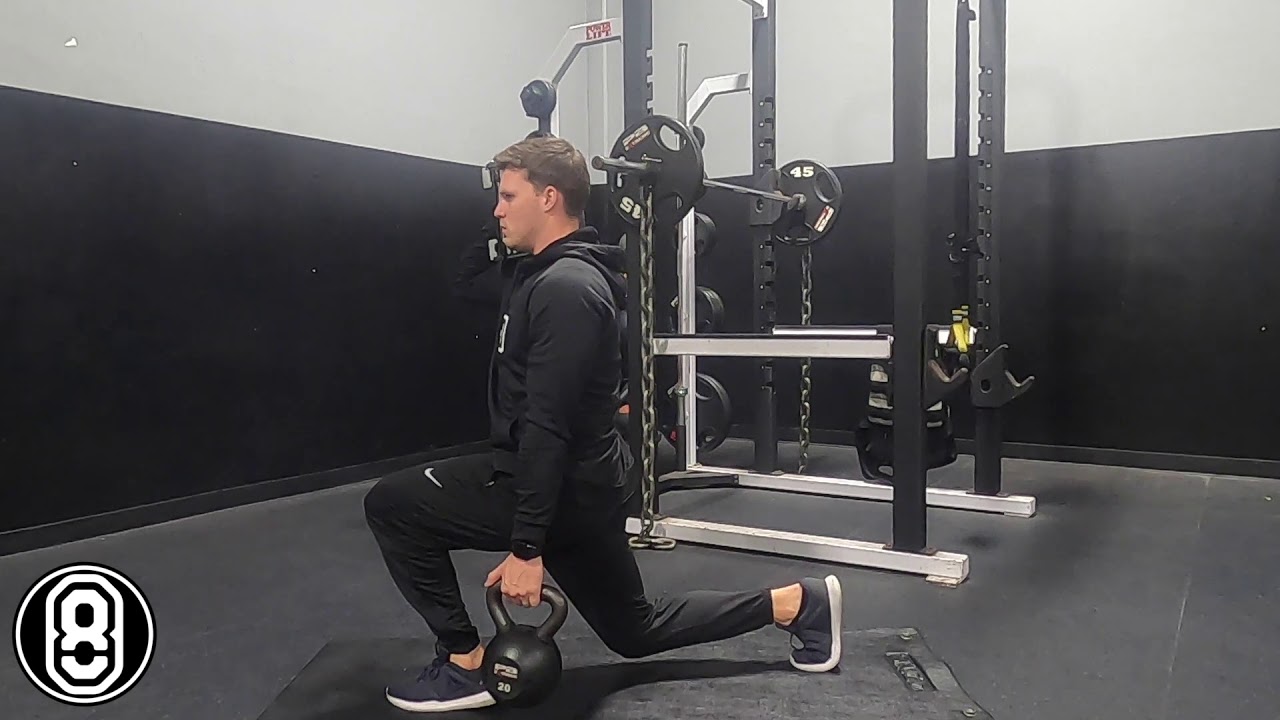 Activ8 | Split Squat Kettlebell Front Rack + Suitcase Carry