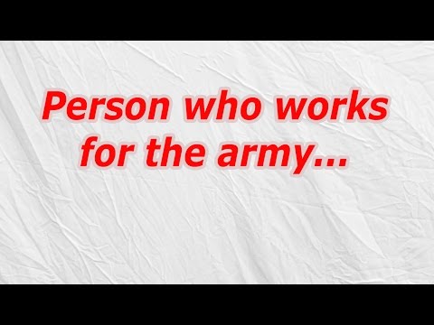 Person who works for the army (CodyCross Crossword Answer)