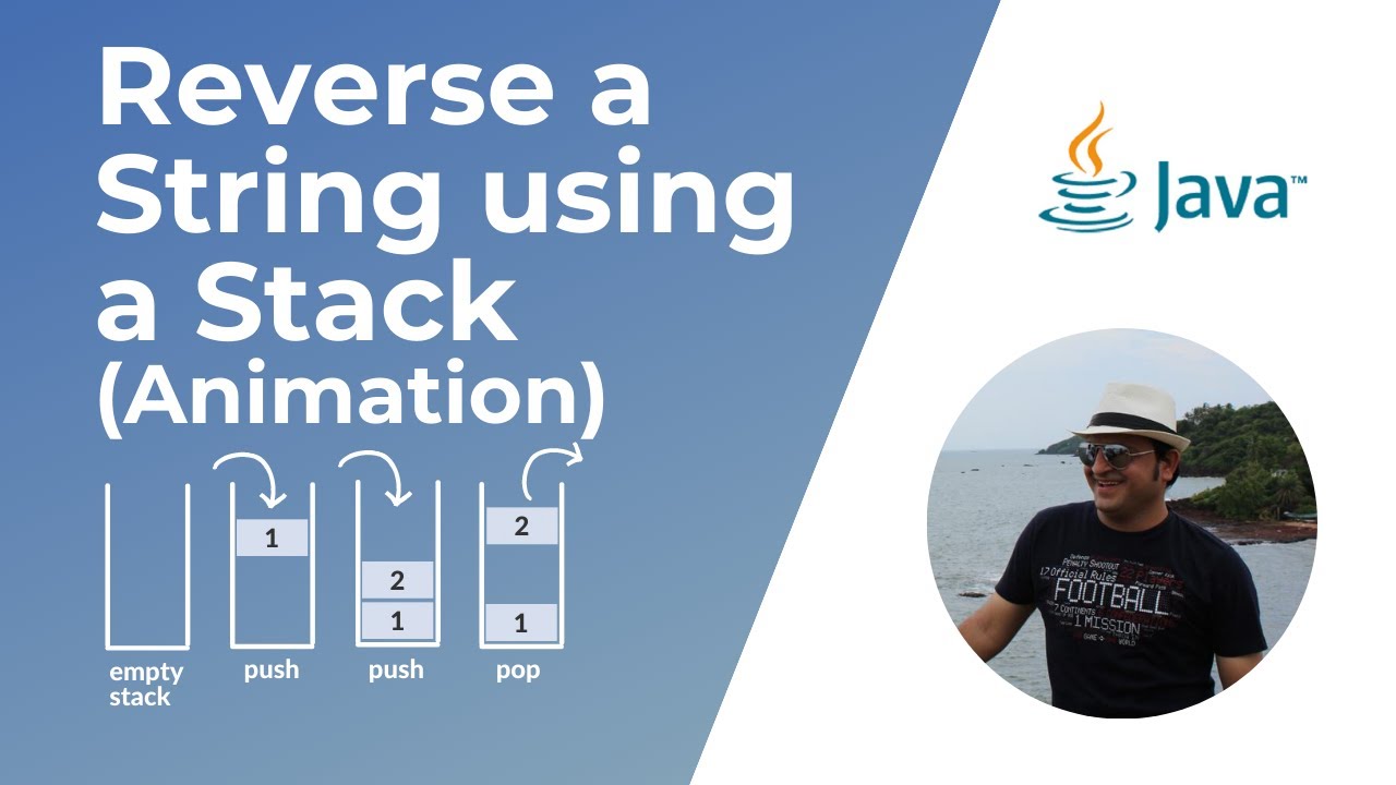 How to reverse a String using a Stack in Java ? | Animation