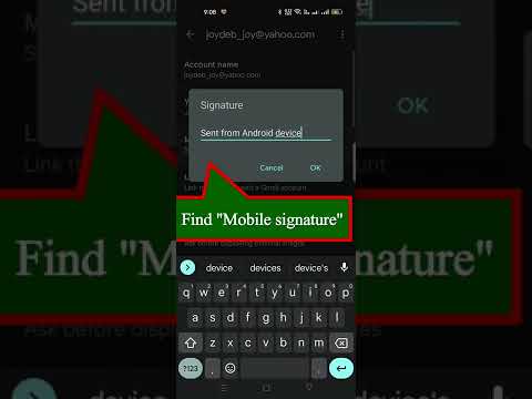 How to add Email signature with Yahoo mail on Mobile. #shorts