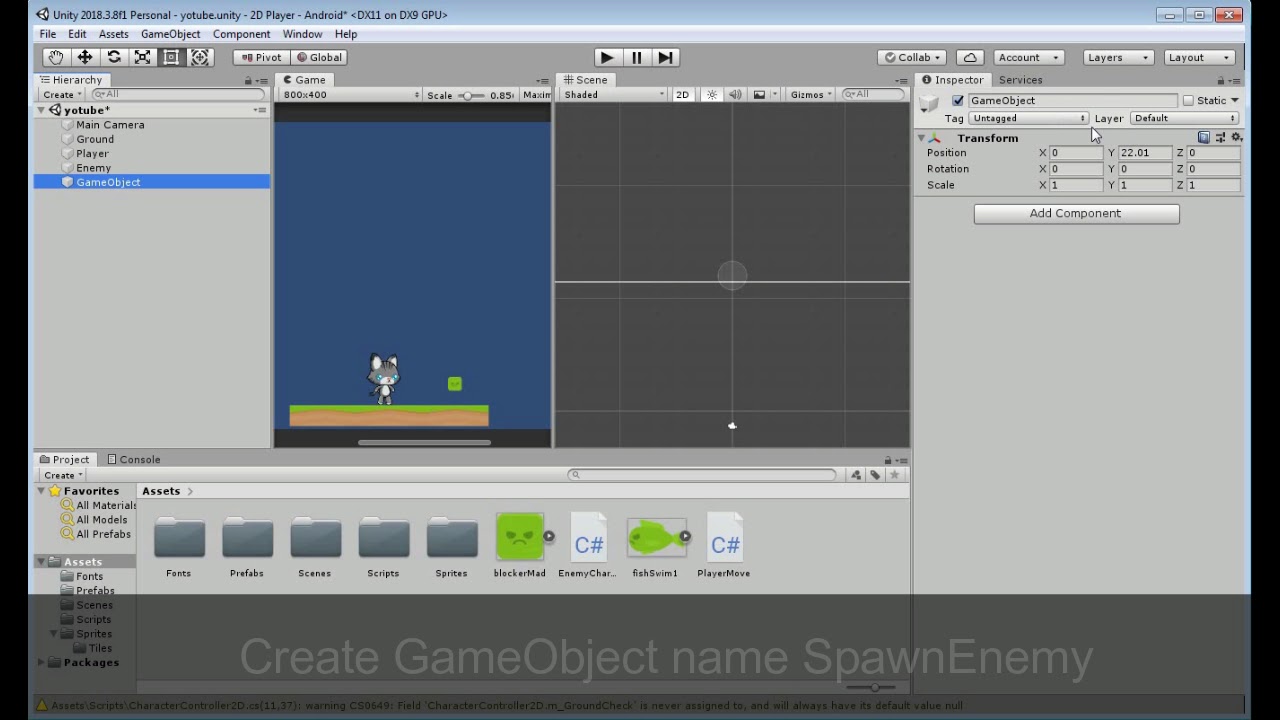 Enemy Spawn 2D Unity