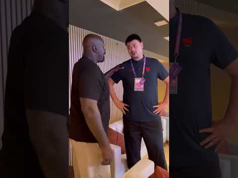 Yao Ming makes Shaq look regular height ๐ณ (via @shaq/X) #shorts