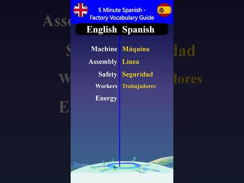 5 Minute Spanish -Factory Vocabulary Guide