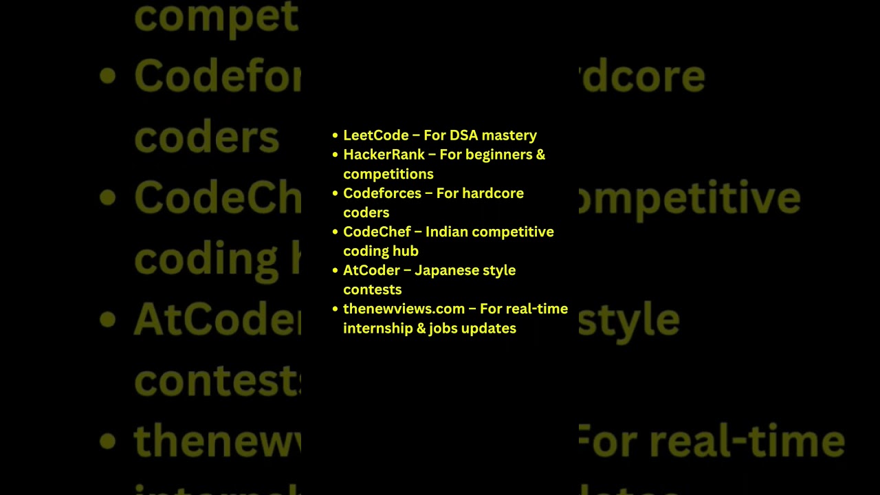 💻 Top Coding Challenge Websites in 2025 | Boost Your Skills 🚀 #internshipalert #programmingchallenge
