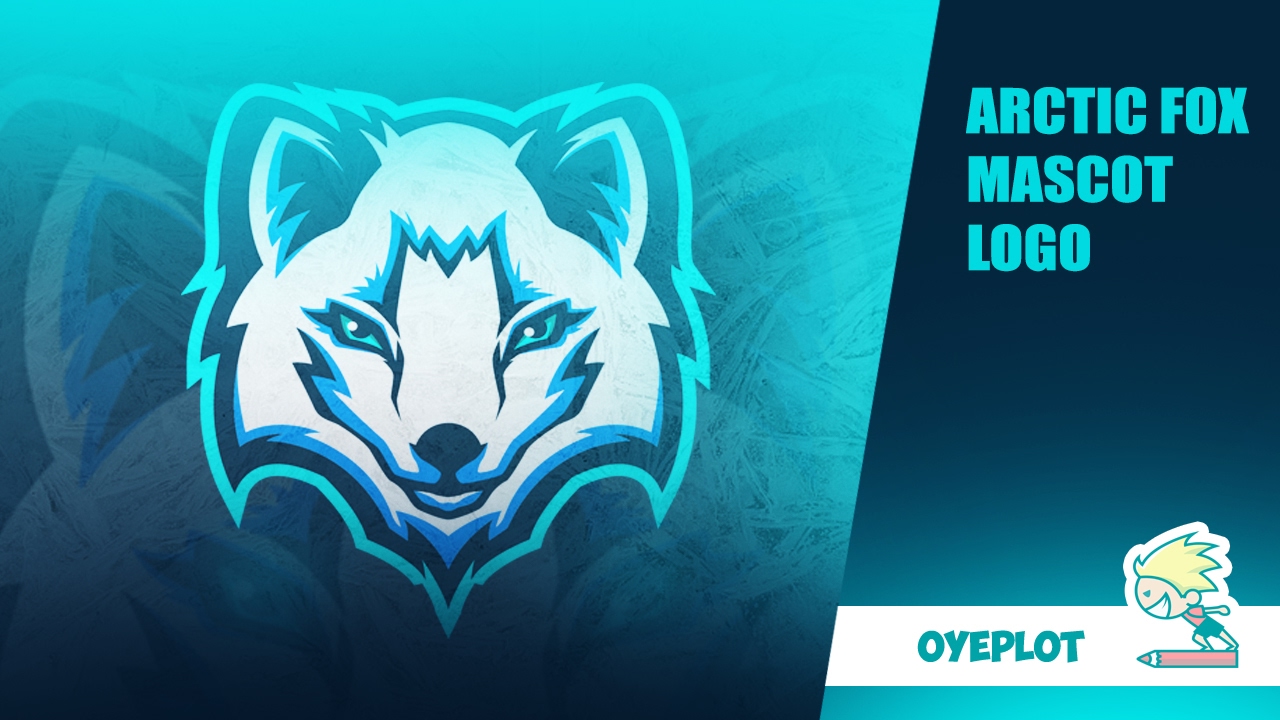 Arctic Fox Mascot Logo//Speedart//Illustrator