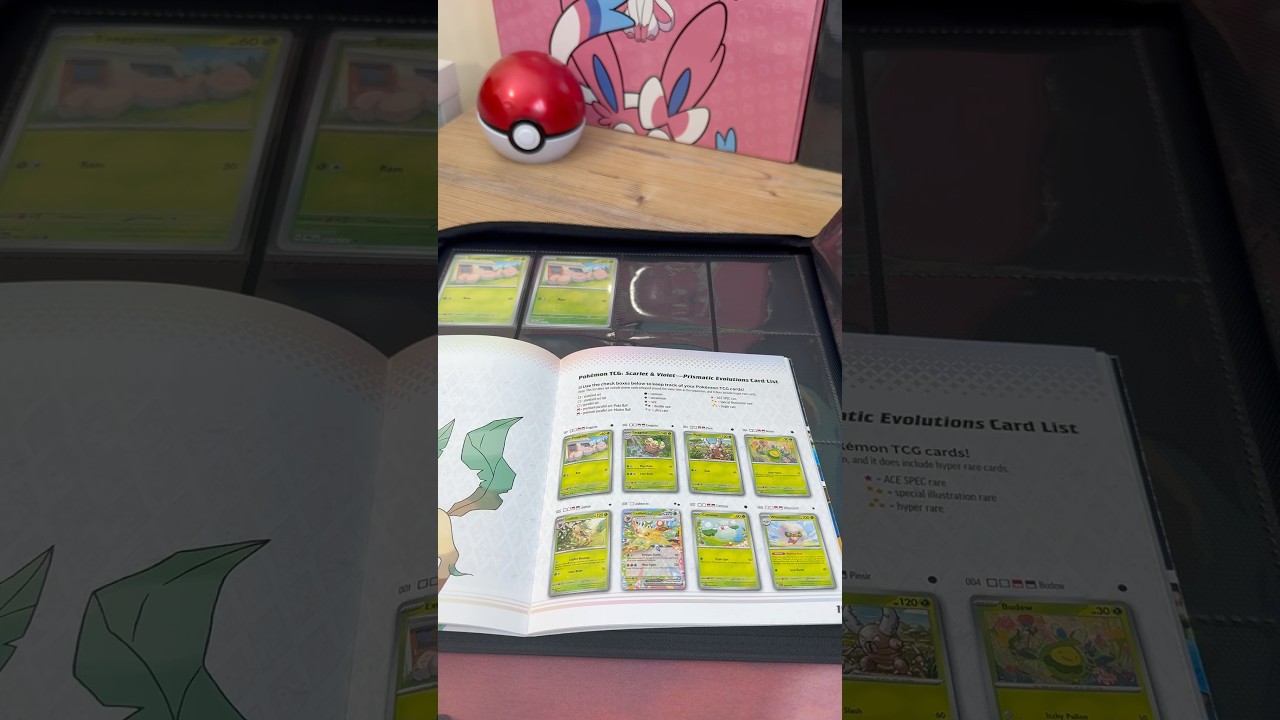 Here is how I organise my binders for each set. Getting organised for Prismatic Evolution master set