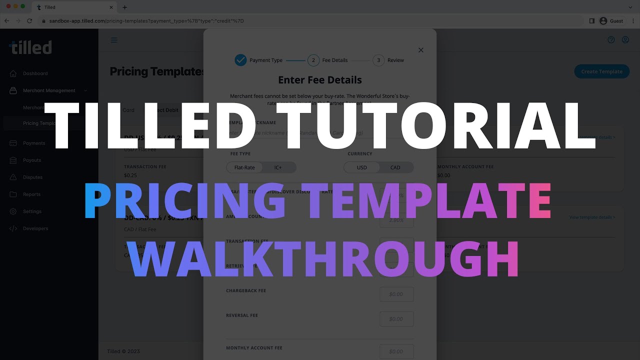 Tilled Tutorials: Pricing Template Walkthrough