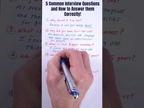 5 Common Interview Questions and How to Answer Them Correctly ????
