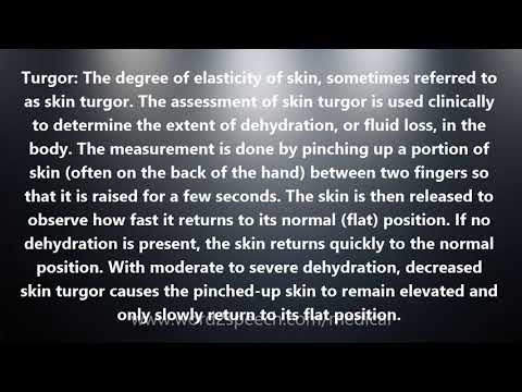 Turgor - Medical Definition and Pronunciation