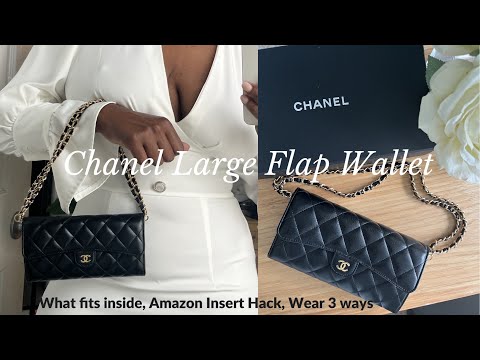Chanel Large Flap Wallet | Fashionphile | What fits