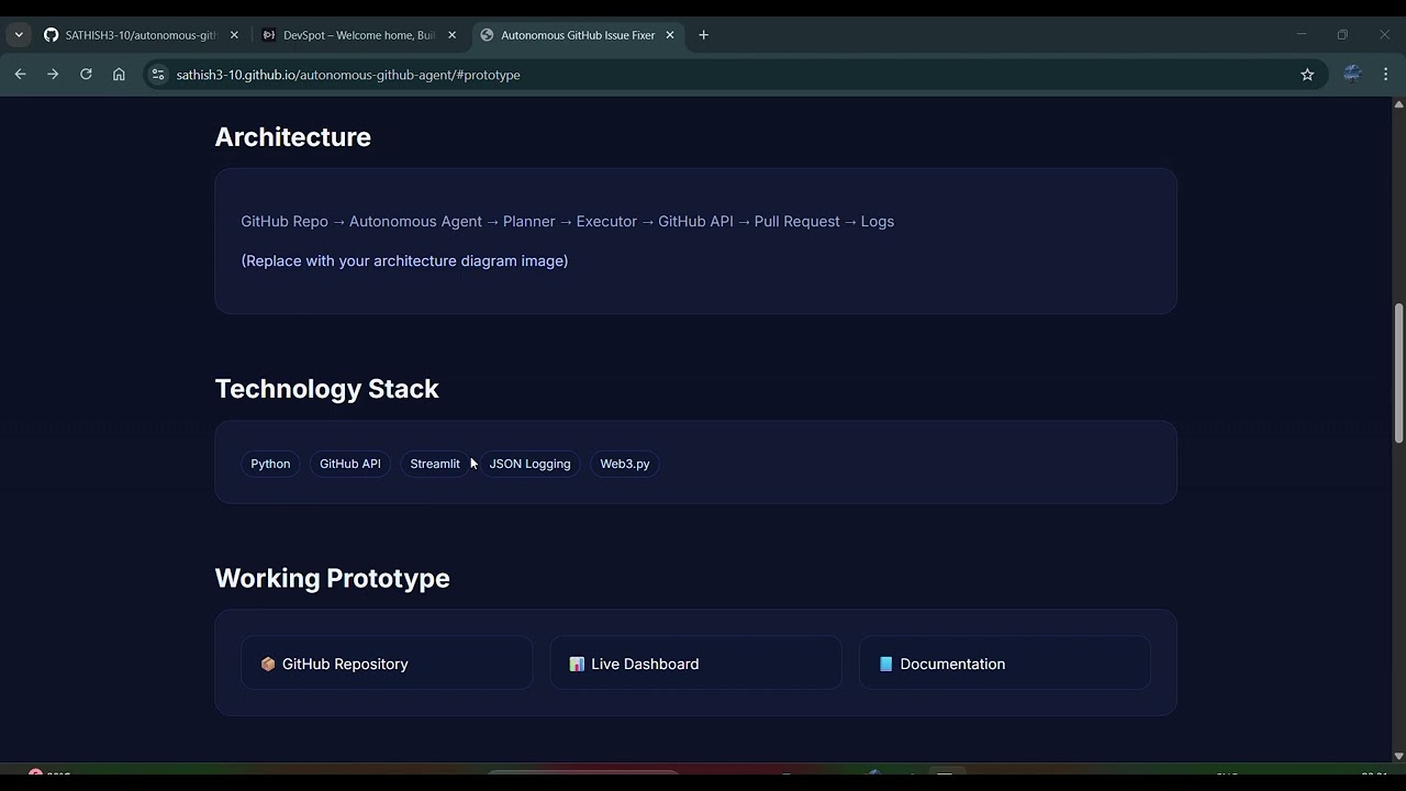 Autonomous github issue fixer demonstration