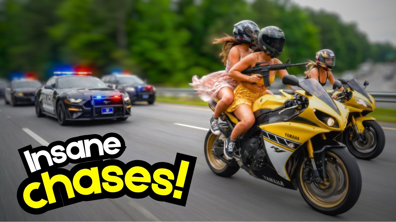 12 INSANE Motorcycle Chases Caught on Dashcam