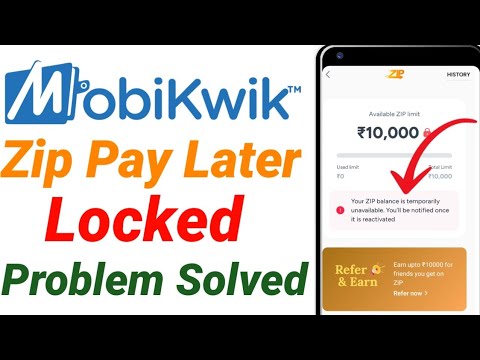 Your ZIP balance is temporarily unavailable. You'll be notified once it is reactivated | MobiKwikZip