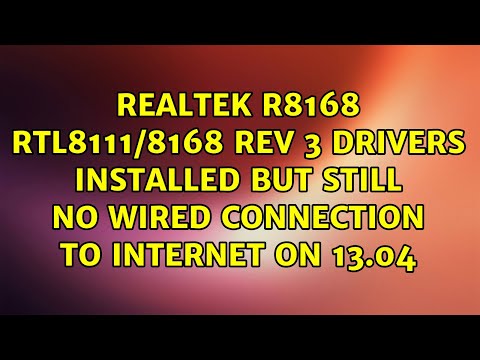 Realtek r8168 RTL8111/8168 Rev 3 drivers installed but still no wired connection to internet on...