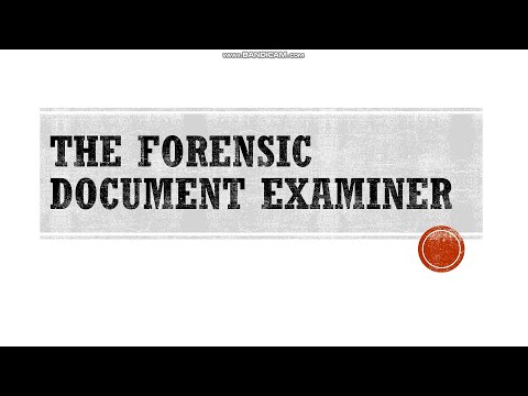 QUESTIONED DOCUMENT EXAMINATION- The Forensic Document Examiner