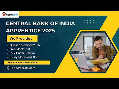CENTRAL BANK OF INDIA APPRENTICE Questions Paper 2025, Free Mock Test, Syllabus #cbi #apprentice