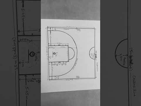 Basketball Half Court Dimension (15 m * 14 m)