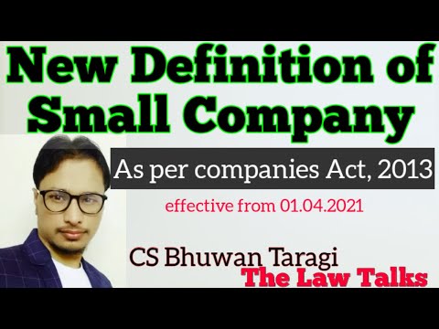 New Definition of Small Company