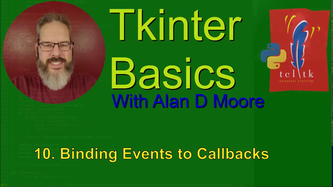 Tkinter Basics 10: Binding Events