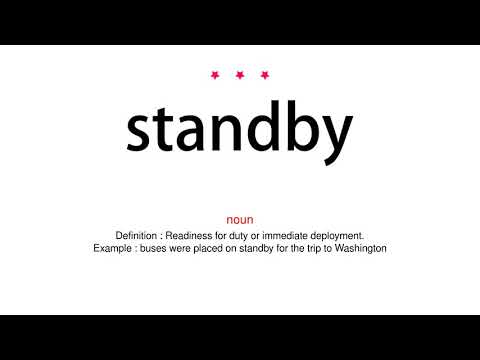 How to pronounce standby - Vocab Today