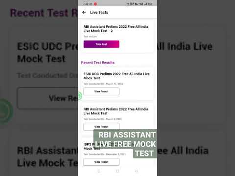 RBI ASSISTANT LIVE FREE MOCK TEST AT GUIDELY APP #ibps #sbi #rbi #bankersway