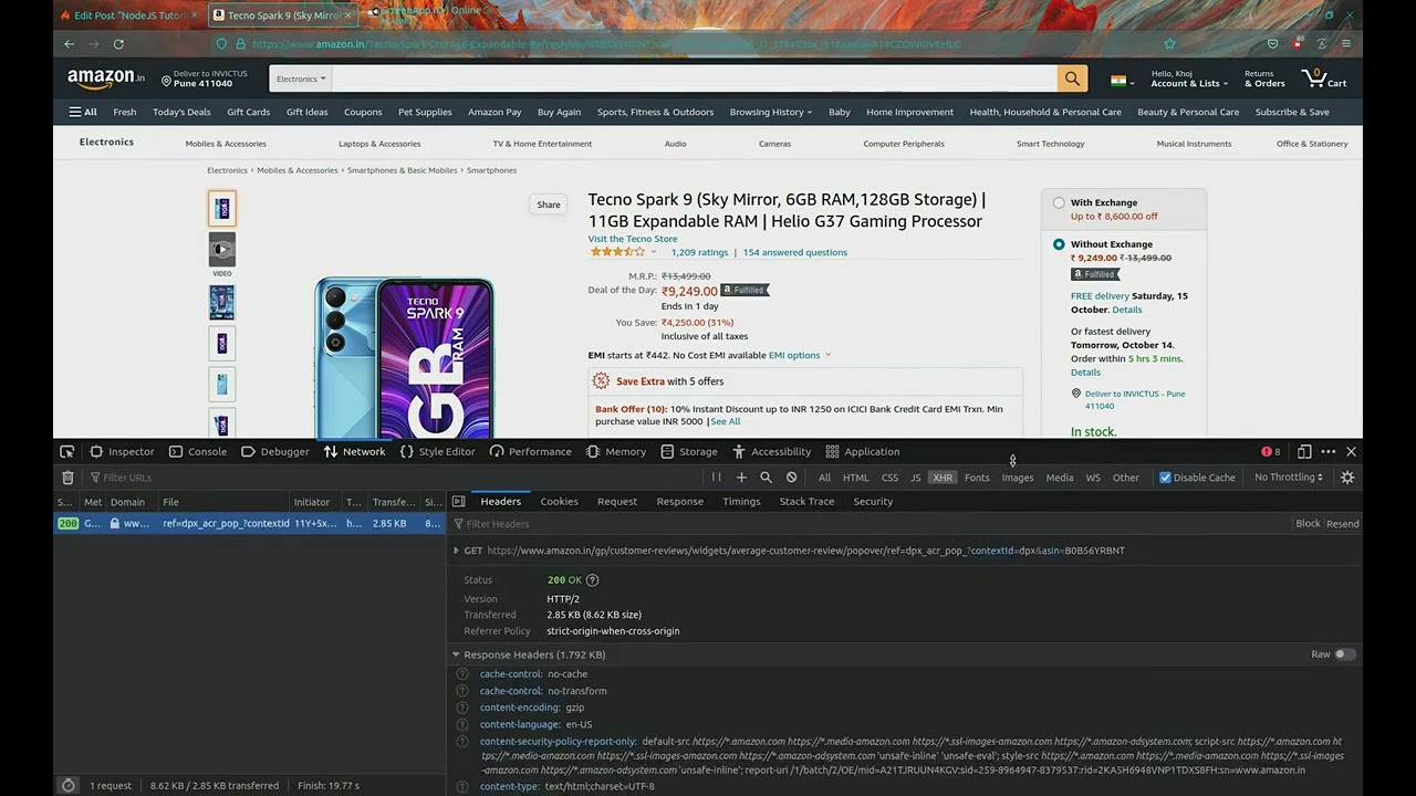 Using Browser Developer Tools To Find An AJAX URL & Get JS Fetch Code For Making The Request