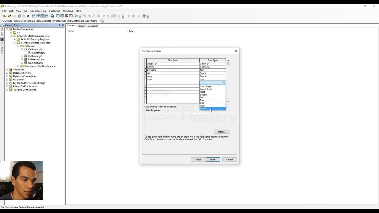 How to Create a Featureclass layer in ArcMap using ArcCatalog