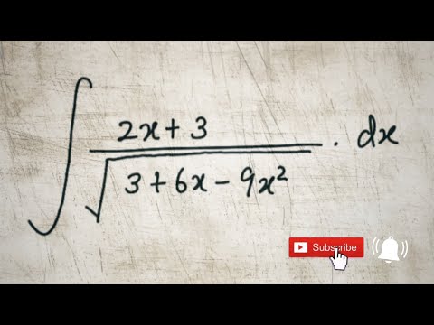 Integrate (2x+3)/sqrt(3+6x-9x2).