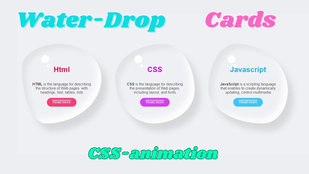 CSS Water drop cards UI hover effect by css html #css #coding #html #animation #ecommerce