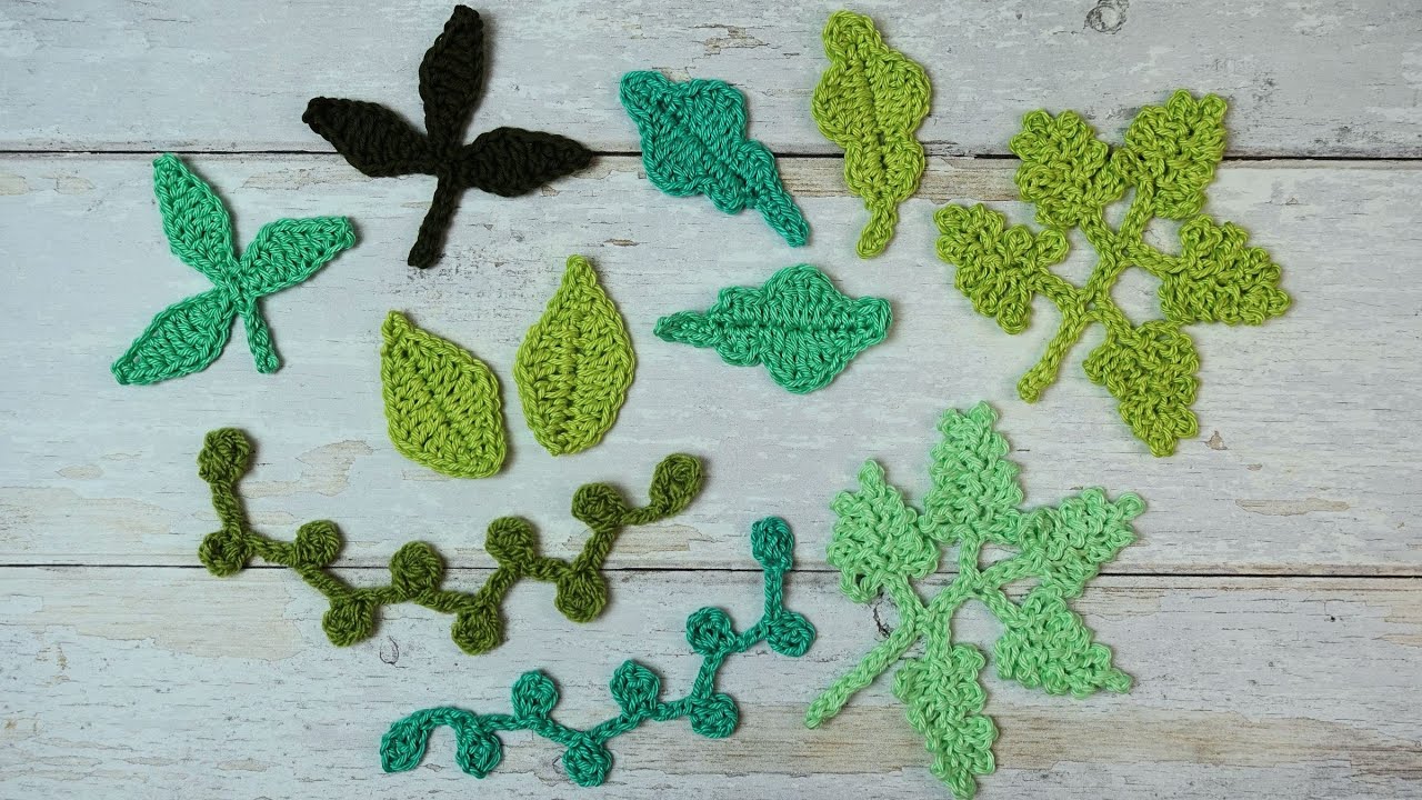 5 Crochet Leaf Patterns | Crochet Step-by-step